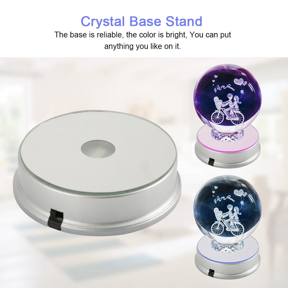 OTVIAP LED Light Base,Crystal Base Stand,Colorful LED Light Crystal ...