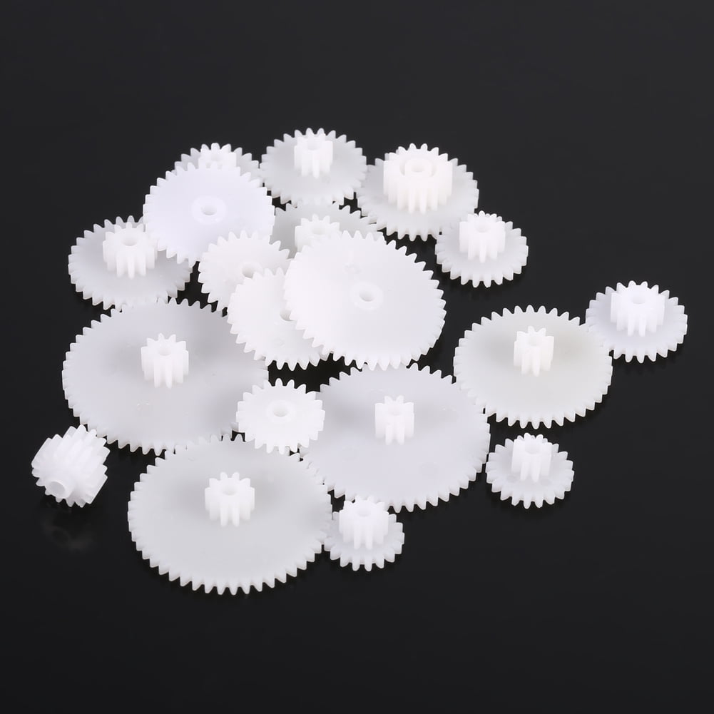 OTVIAP Reduction Gears,19pcs Plastic Gears Kits Motor Gear Set Assembly ...