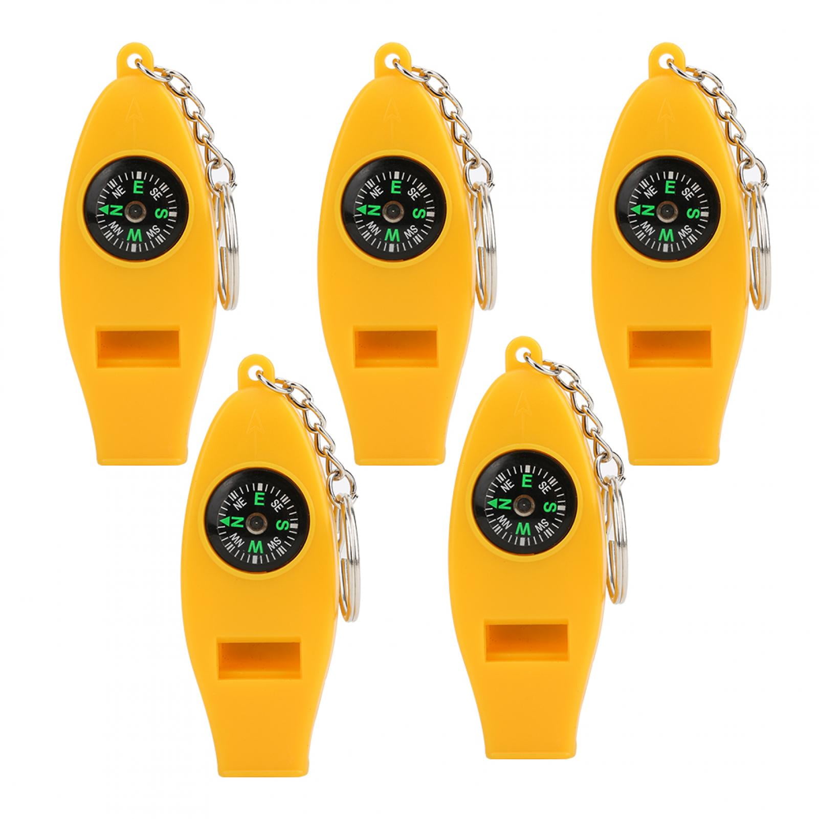 OTVIAP Yellow Multifunctional Whistle, Compass, Durable 1.2x0.8x4.4in ...