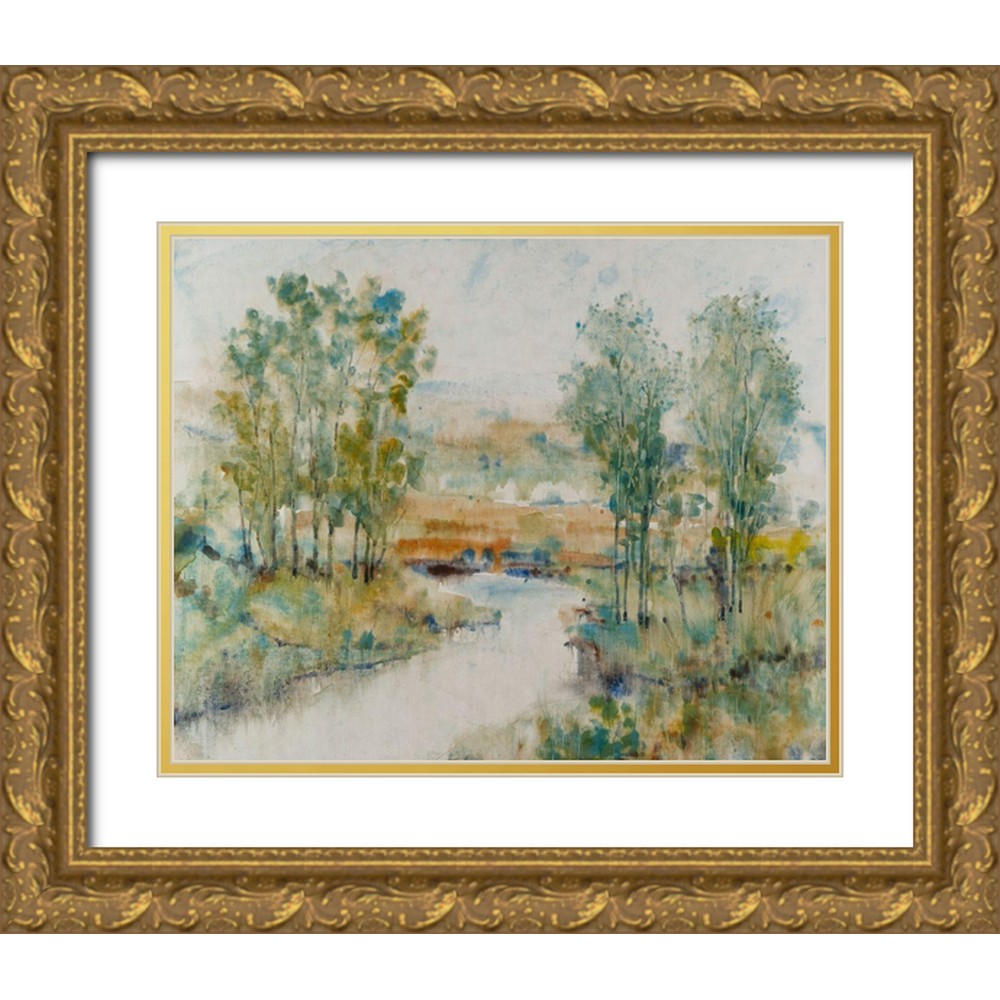 OToole, Tim 14x12 Gold Ornate Wood Framed with Double Matting Museum Art Print Titled - Trees on ...
