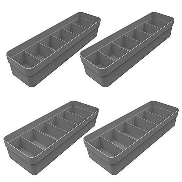 OU Premium Drawer Organizer with 6 Divider Kit Set of 4 pcs. Drawer ...