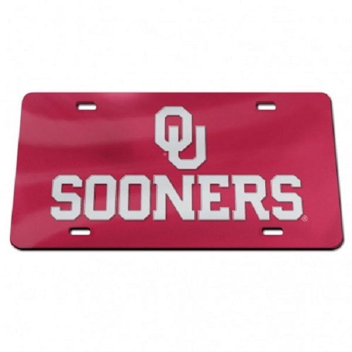 OU Sooners Script Red Laser License Plate - Walmart.com