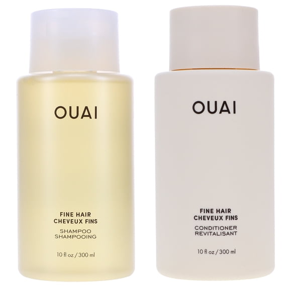 OUAI Fine Hair Shampoo 10 oz & Fine Hair Conditioner 10 oz Combo Pack ...