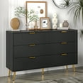 Oubayajia Modern Bedroom 6 Drawer Dresser, Wood Storage Chest of ...