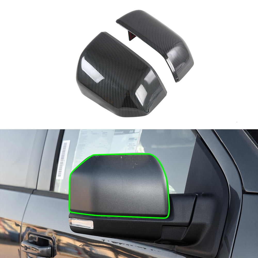 OUBOLUN ABS Imitate Carbon Fiber 2 Pcs/Set Door Mirror Cover Rear View ...