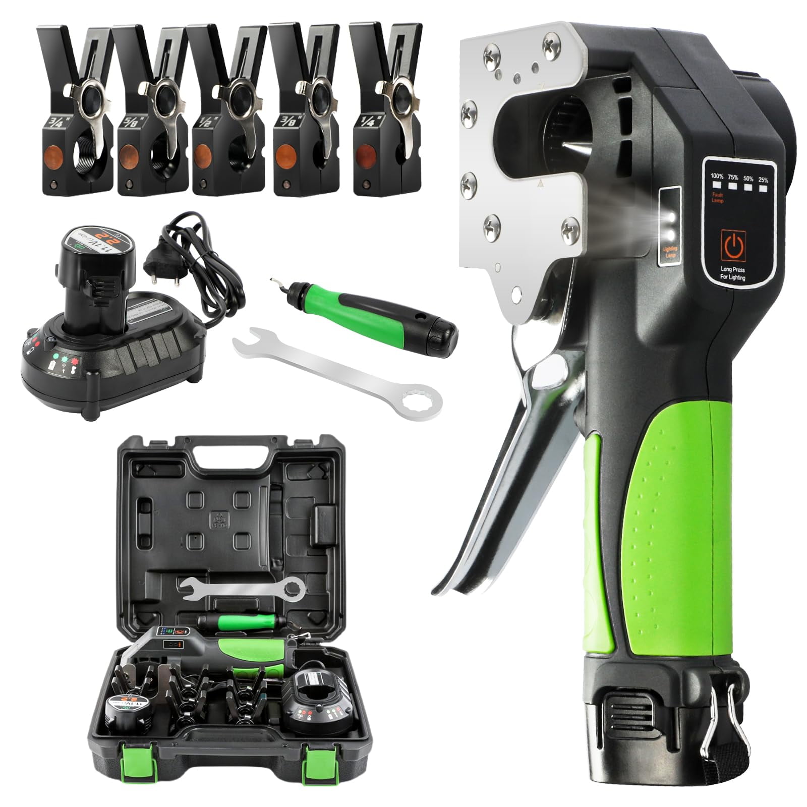 OUFKAR Electric Flaring Tool Kit, 1/4" - 3/4" Copper Flaring Tool HAVC ...