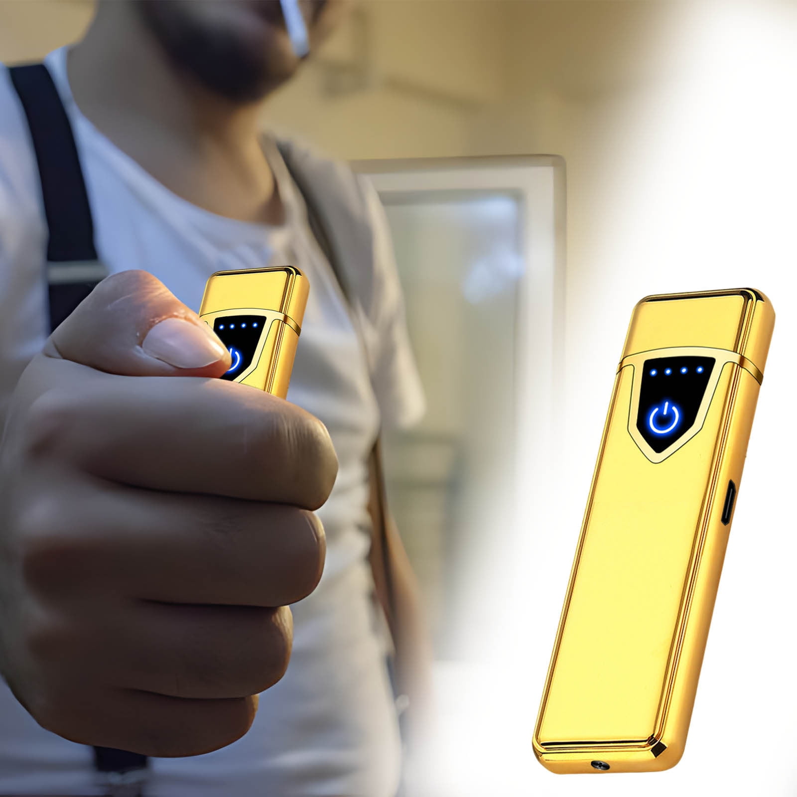 OUGPISTIYK Lighters for Candle, USB Charging Rechargeable Flameless ...