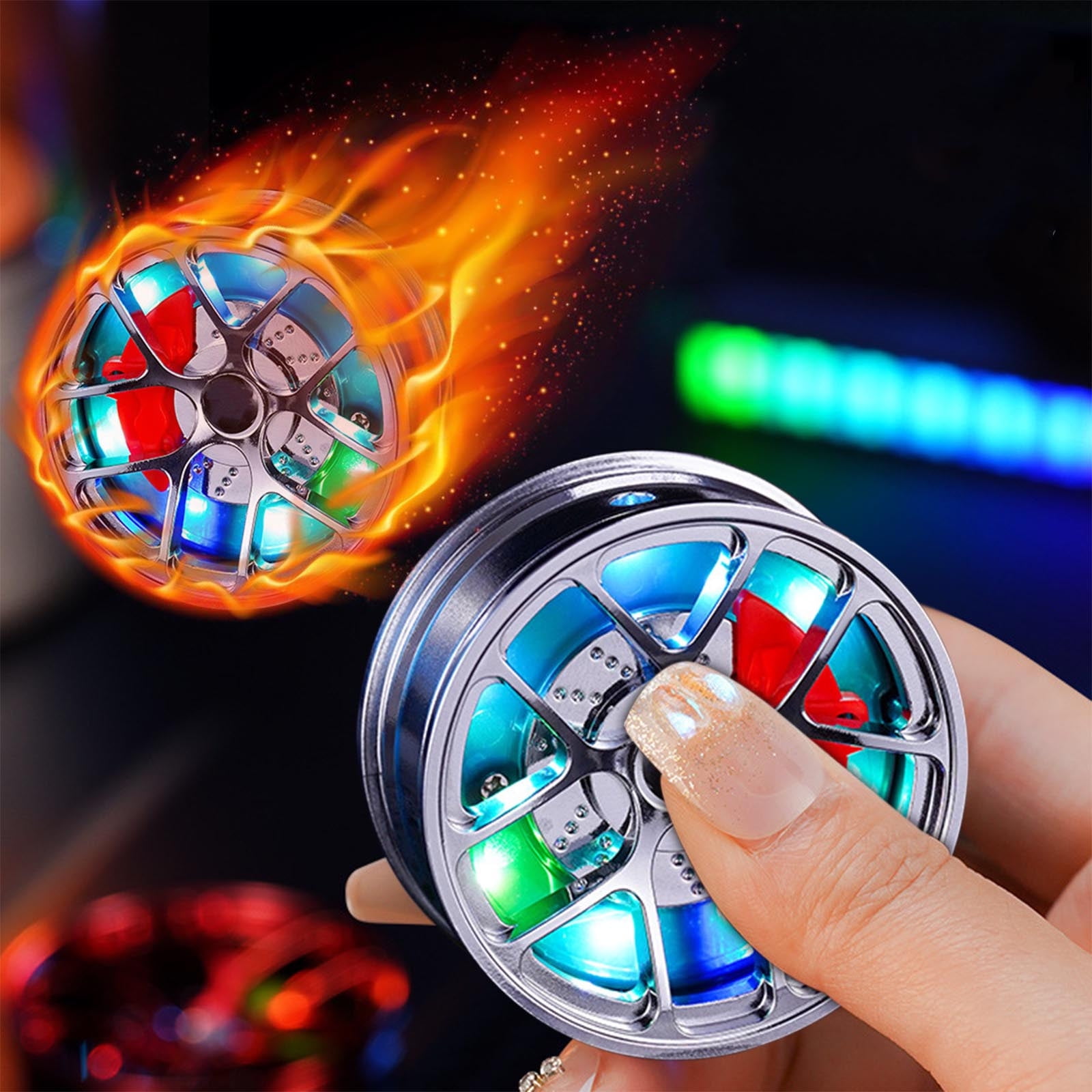 OUGPISTIYK Lighters for Candle, Wheel Shaped Ignition Device Cool ...