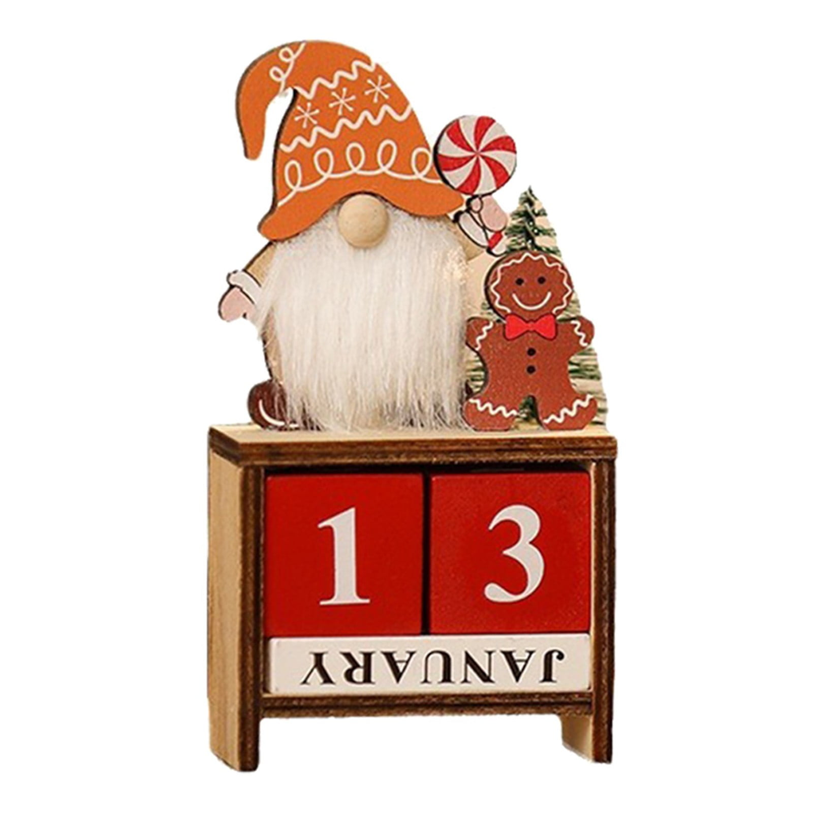 OUHGE Christmas Advent Calendar Wooden Sign Christmas Decorations ...