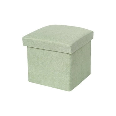 Aceur 12'' Foldable Storage Ottoman Cube, Footrest, Padded Seat, Space ...