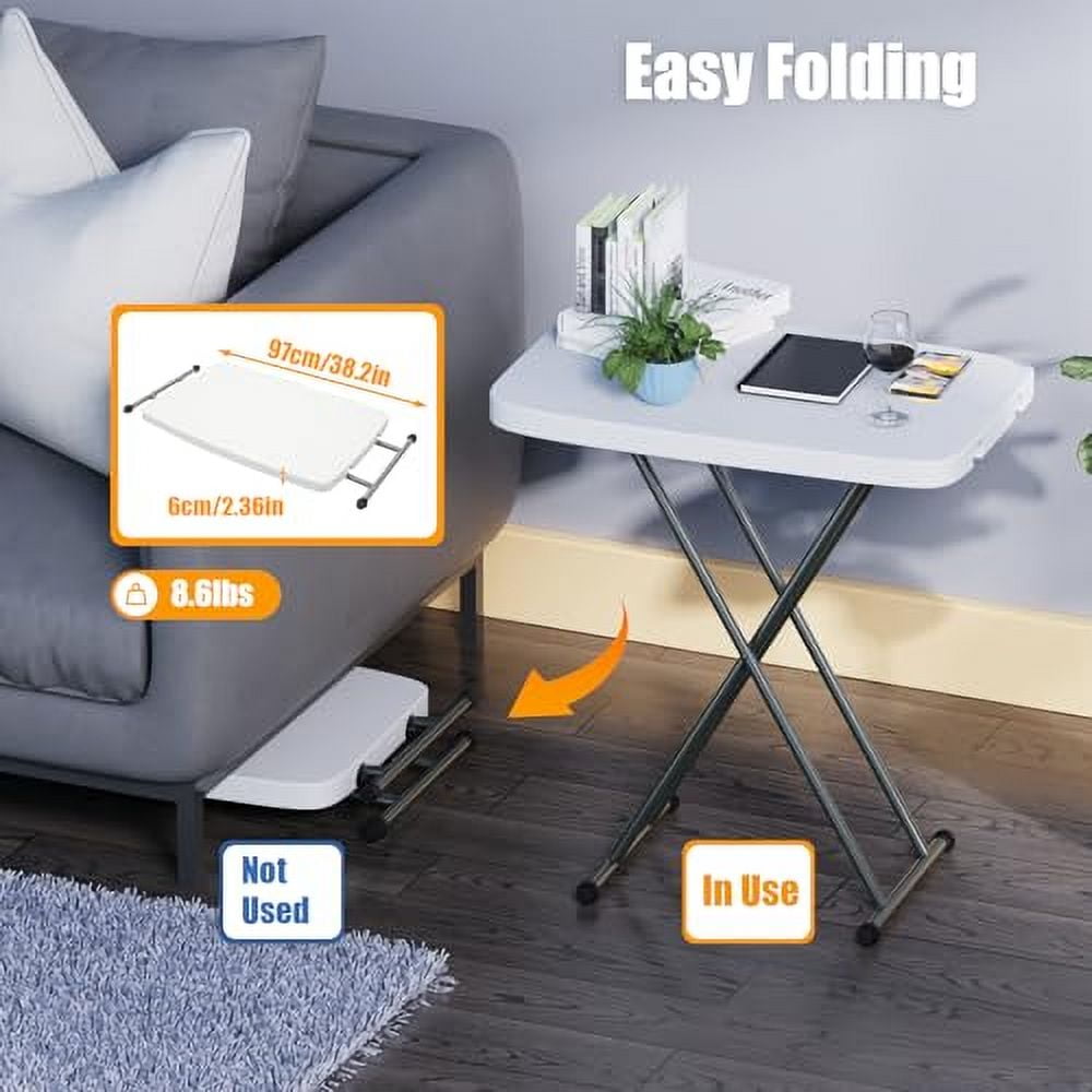 OUKANING Adjustable Folding Laptop Table TV Tray, 30 x 20 Inch ...