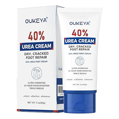 OUKEYA Dry Cracked Skin Relief Cream with 40% Urea - Intensive ...