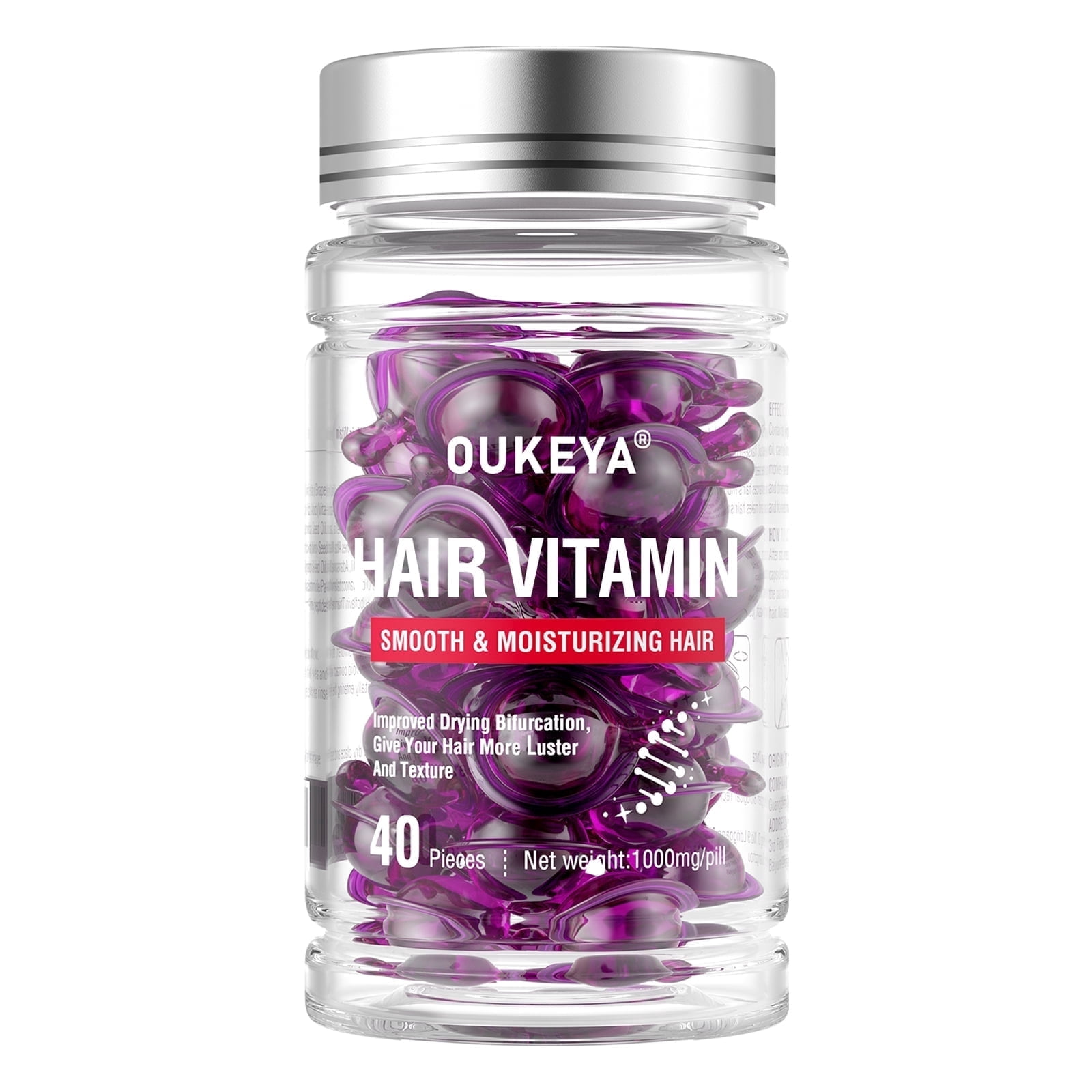 OUKEYA Hair Growth Serum Capsules, 40 Count - Repairing Treatment with ...