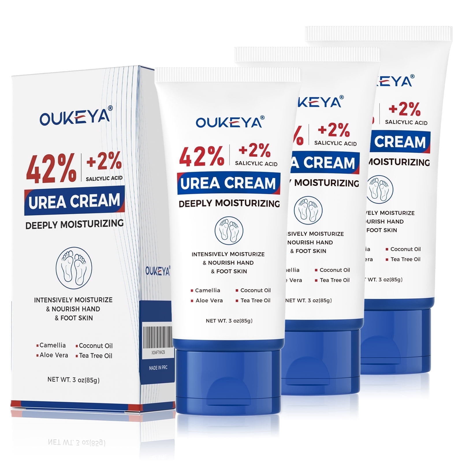 OUKEYA Foot & Hand Cream Maximum Strength Urea 42% with Salicylic Acid ...