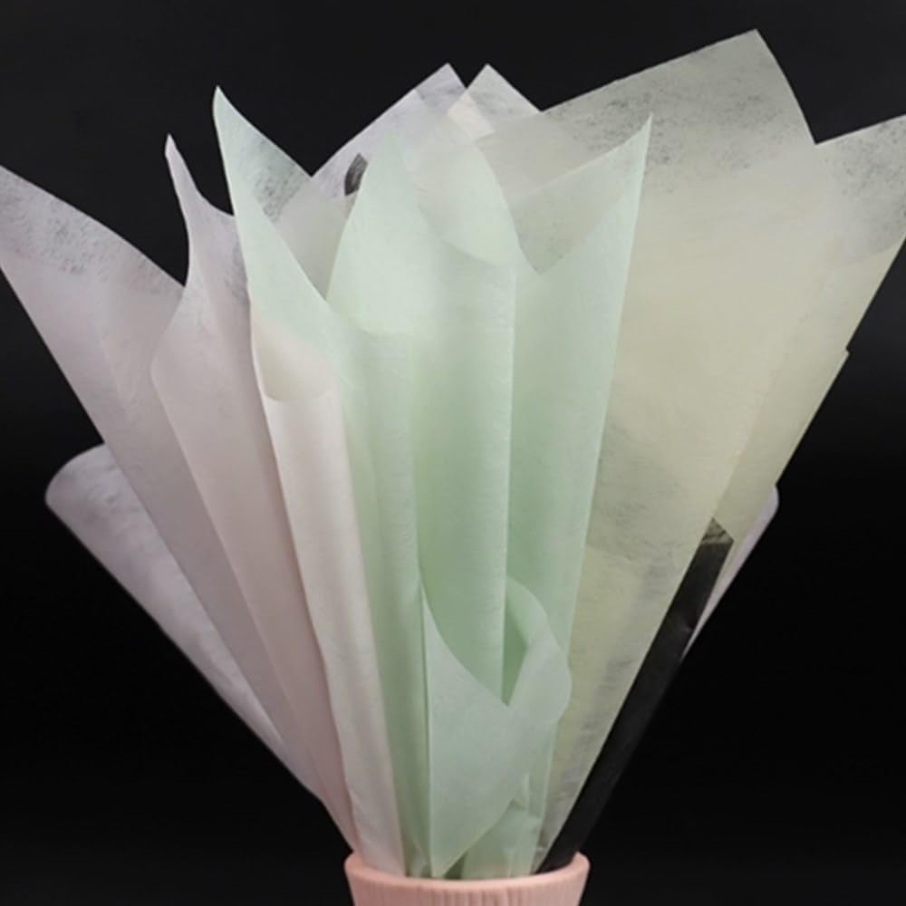 OUKEYI Hand-drawn Tissue Flower Wrapping Paper Korean Non-woven ...