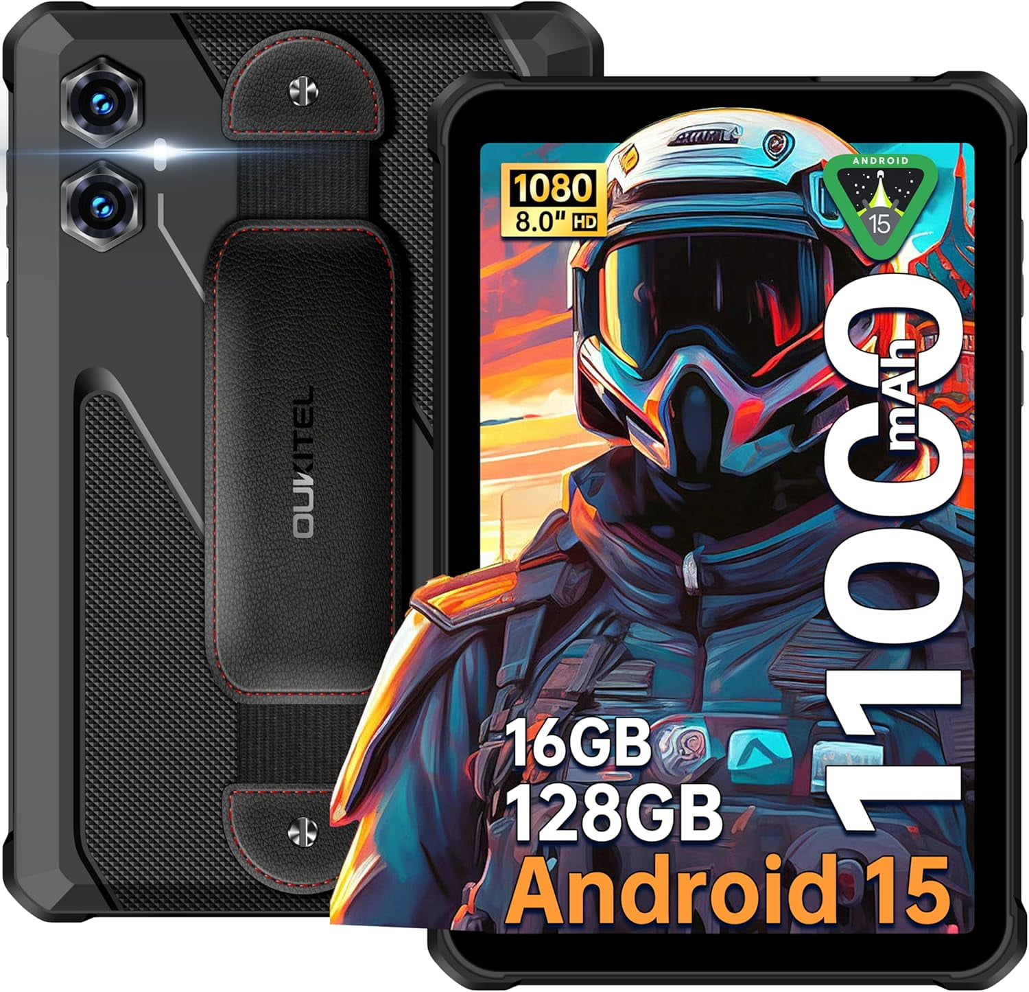 OUKITEL RT3 Plus Rugged Android Tablet Black 16GB 128GB Industrial ...