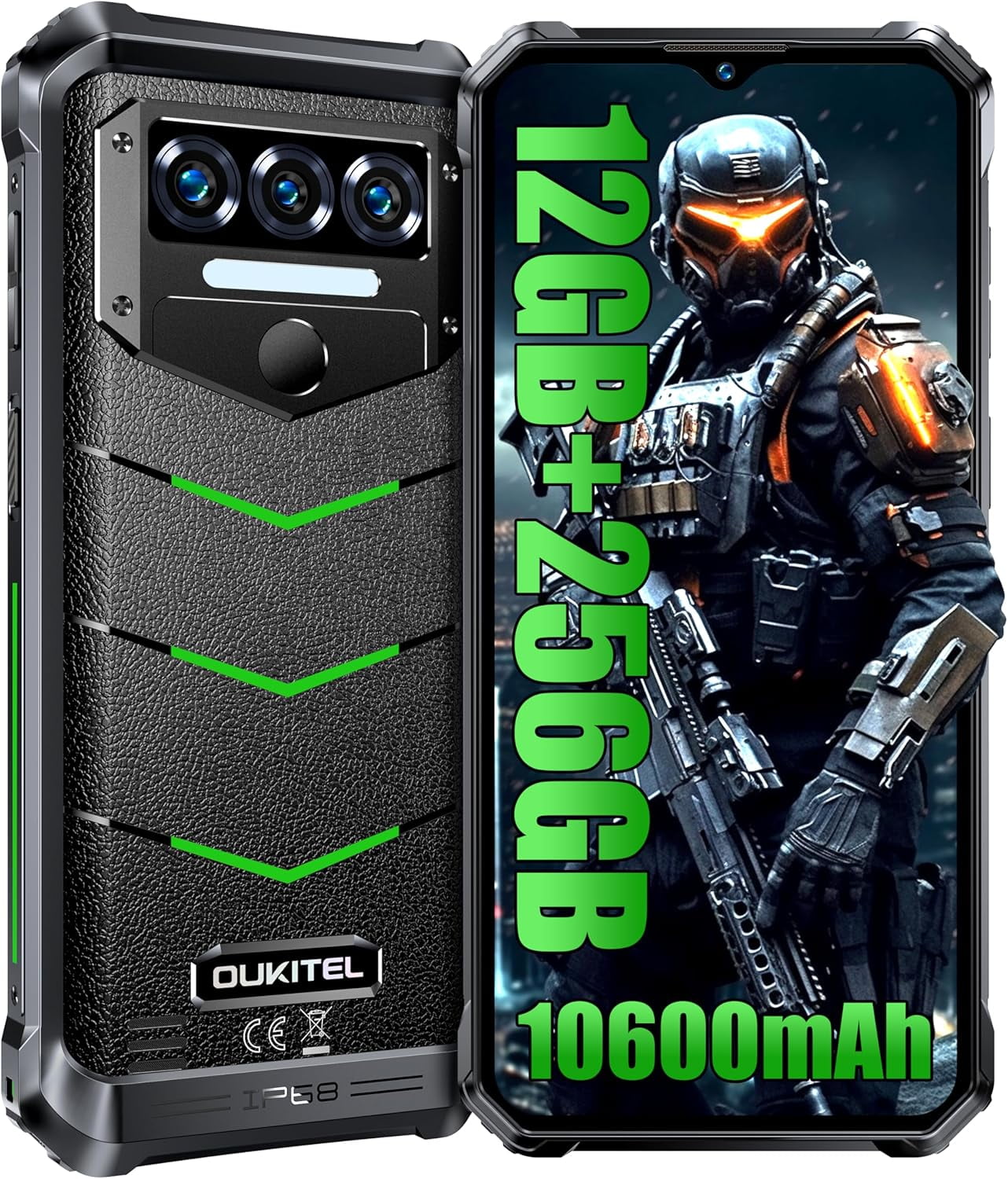 OUKITEL WP38 Rugged Smartphone Unlocked - 2024 12GB RAM+256GB ROM ...