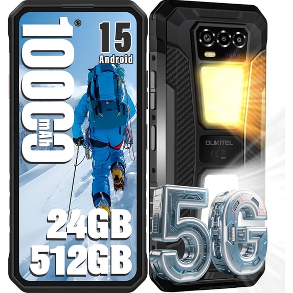 OUKITEL WP58 PRO 5G Rugged Phone Unlocked- 24GB+512GB Cell Phones ...