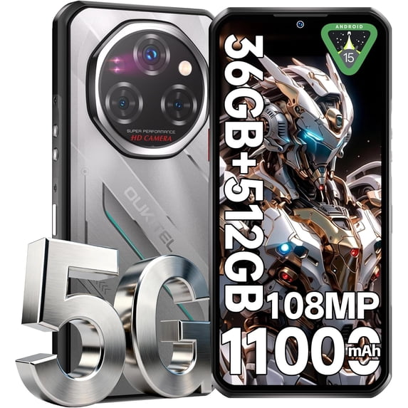 OUKITEL WP62 5G Rugged Smartphone Unlocked Android 15-36GB+512GB/2TB ...