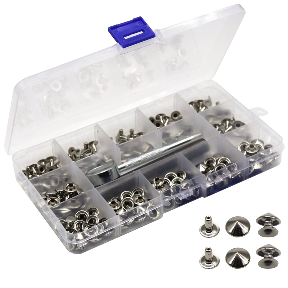 OULII 1 Set Dress Decoration Rivets Silver Iron For Punk Style Clothing ...