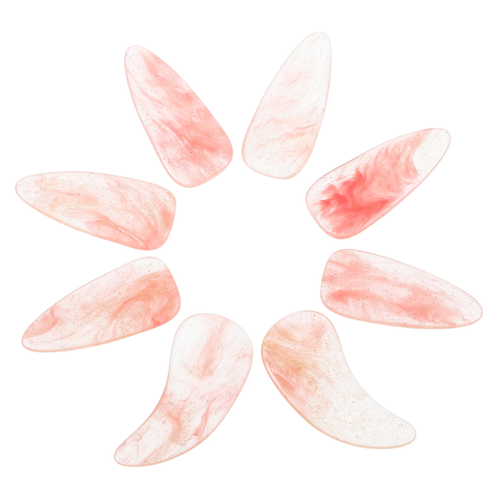OULII 1 Set Guzheng Accessories Pink Resin Finger Picks with Ergonomic ...