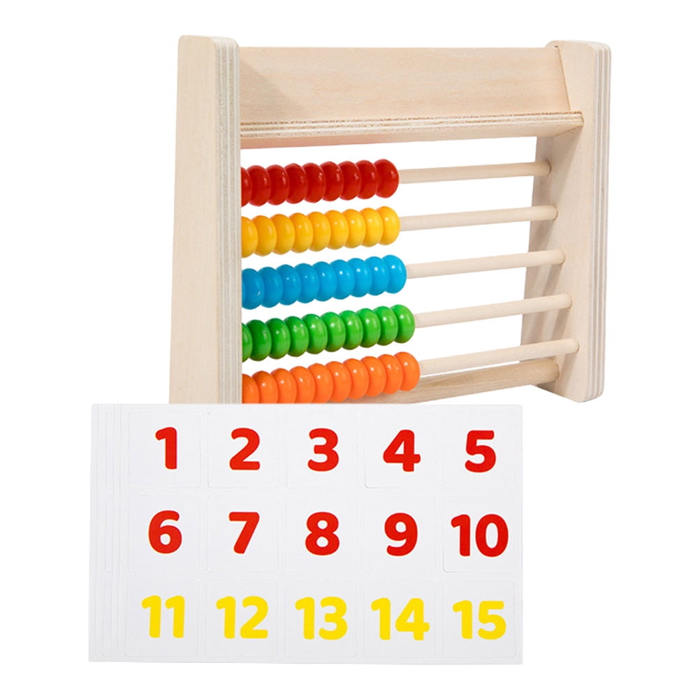OULII 1 Set Toddler Number Learning Toys Wooden Abacus with Rectangular ...