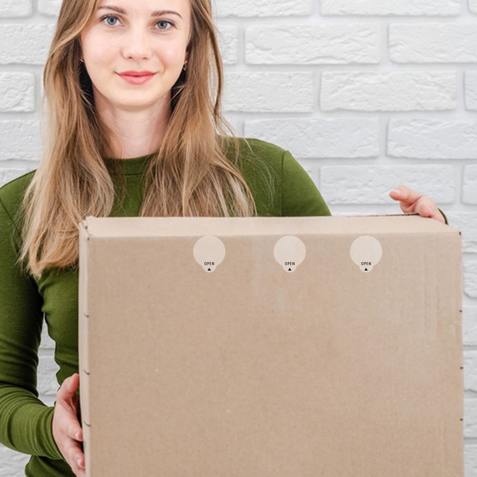 OULII 1000Pcs Open Stickers Label Transparent Circle Stickers Envelope ...