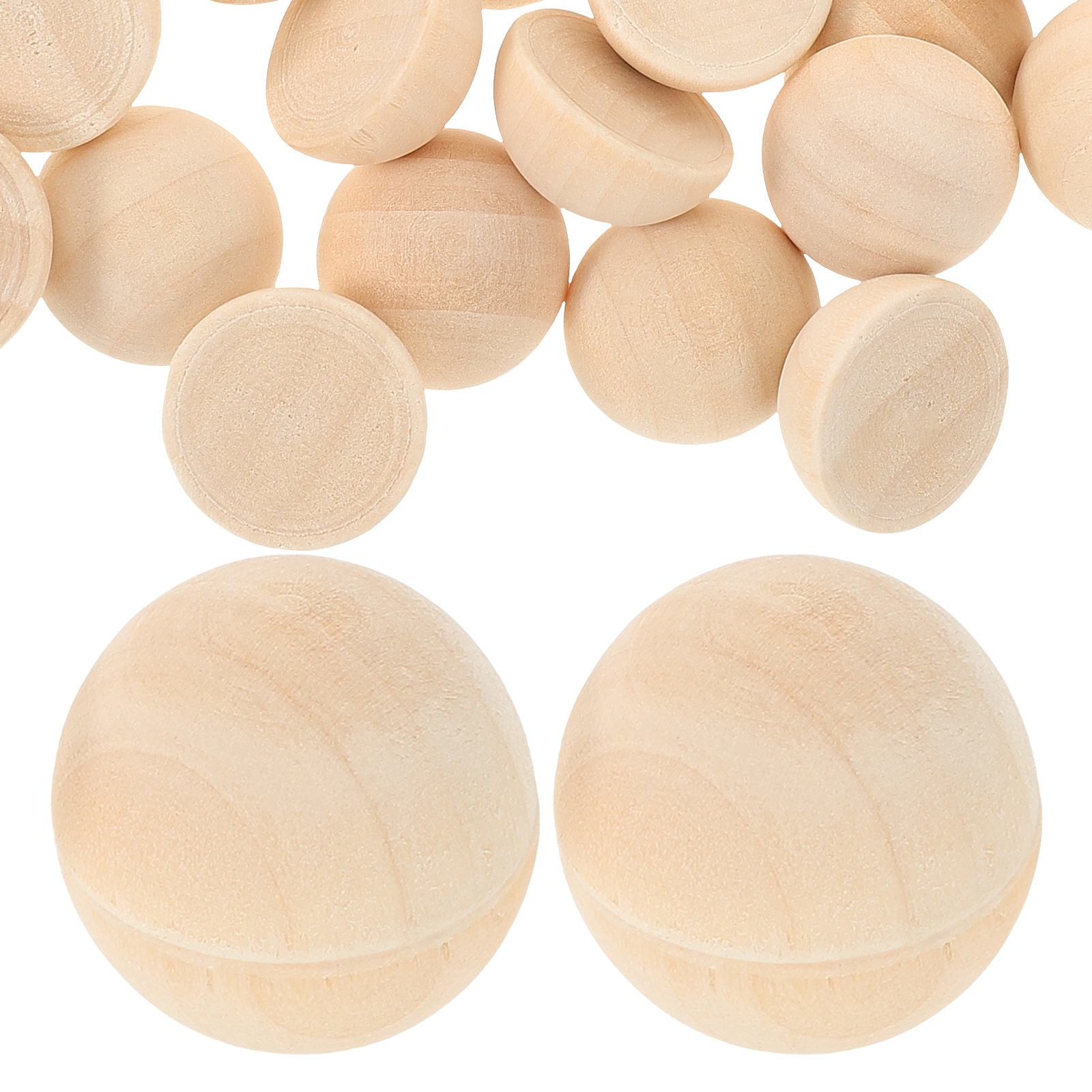 OULII Natural Color Wooden Half Beads for Decor and Jewelry Making ...