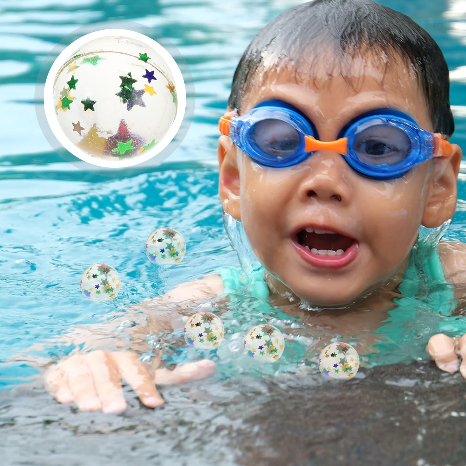 OULII 100Pcs Floating Balls for Pool Games and Outdoor Sports Rubber ...