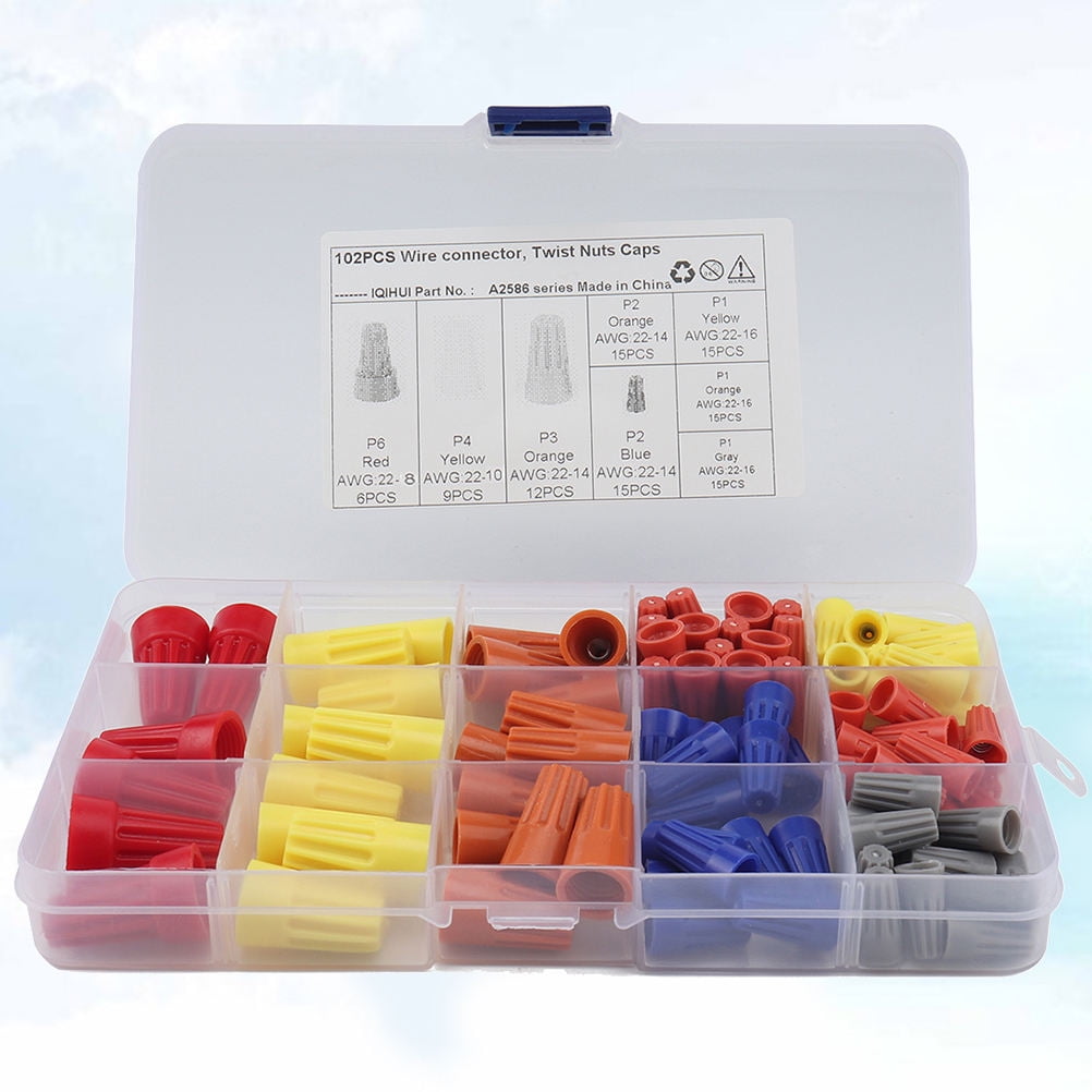 OULII 102Pcs Screw Terminals Assorted Color for Electrical Wire ...