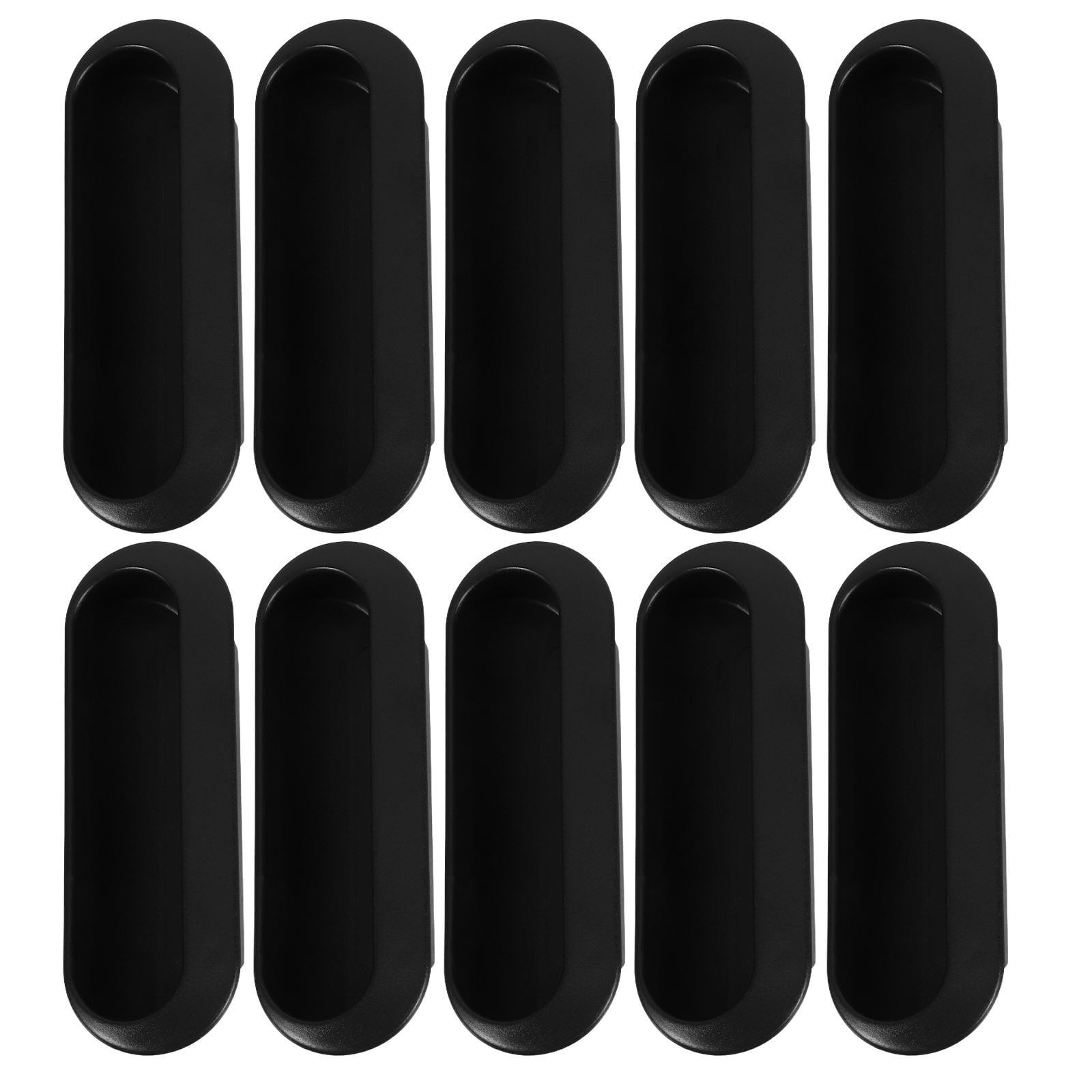 OULII 10Pcs Easy Install Black Recessed Door Pull Handles for Metal ...
