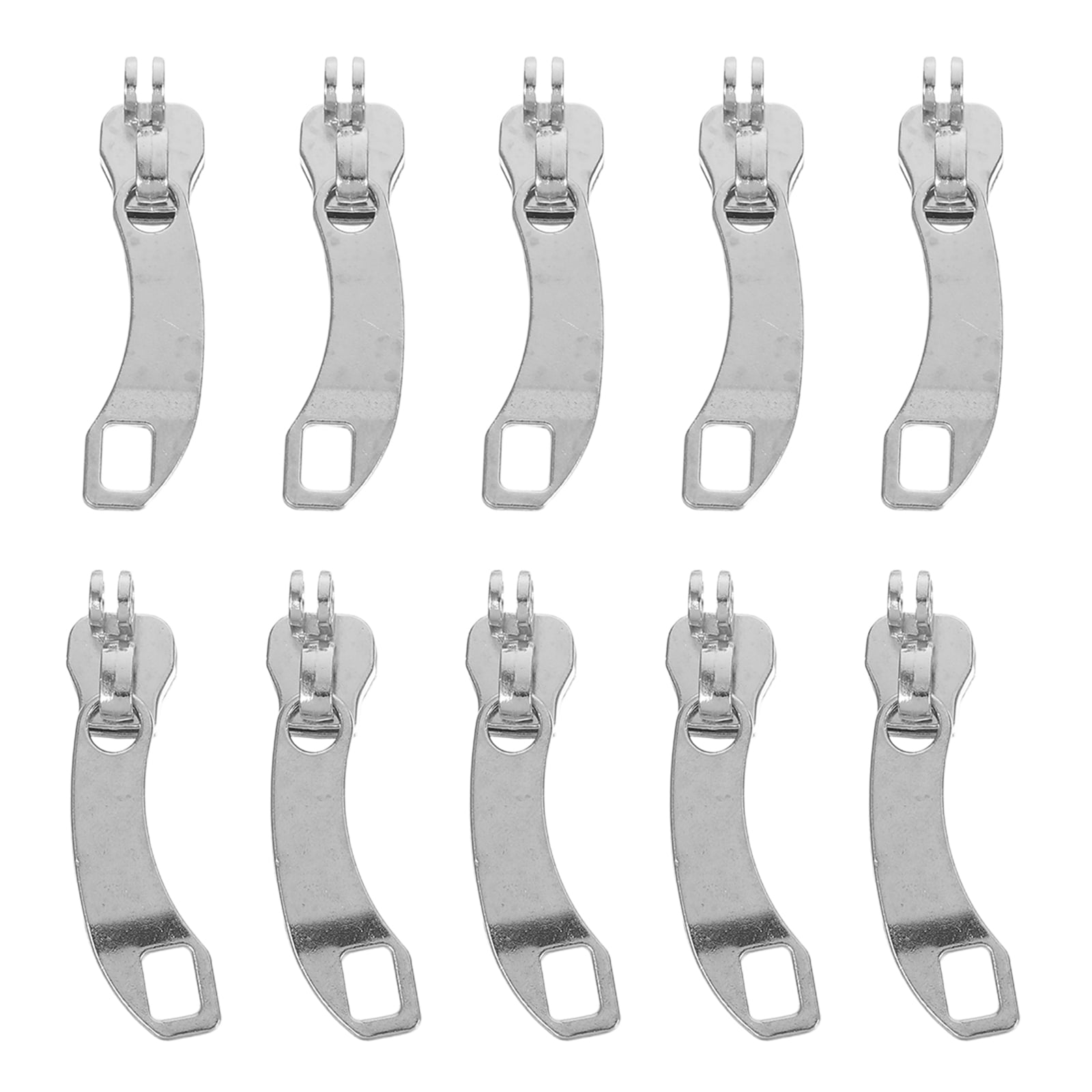 OULII 10Pcs Universal Plated Silver Nylon Zipper Pull Replacement Kit ...