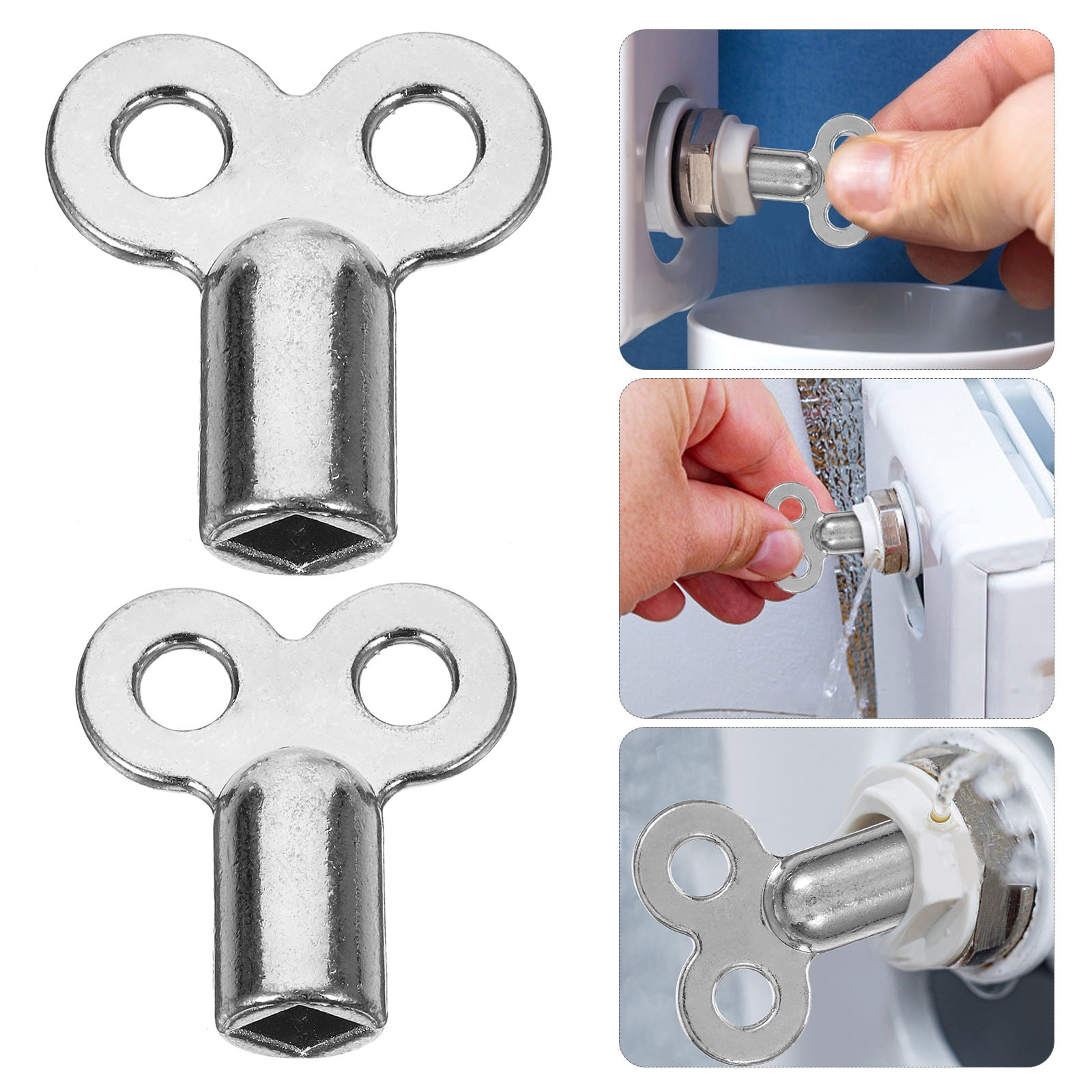 OULII 10Pcs Radiator Bleeding Air Valve Keys In Silver For Valve ...