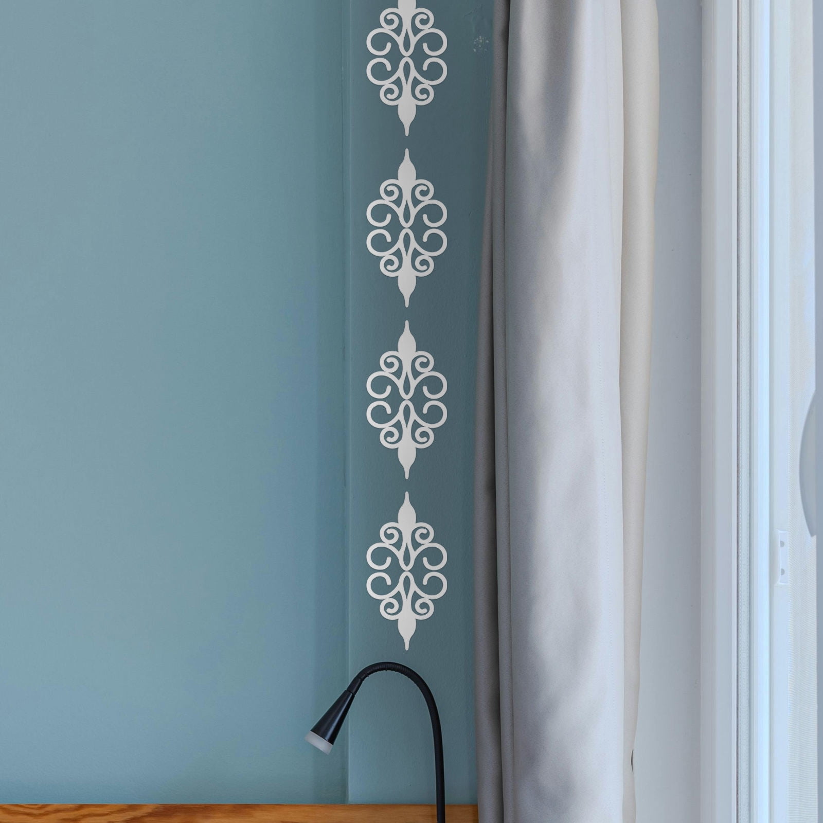 OULII 10pcs Acrylic Decorative Ceiling Strips Mirror Flower Wall Decals ...