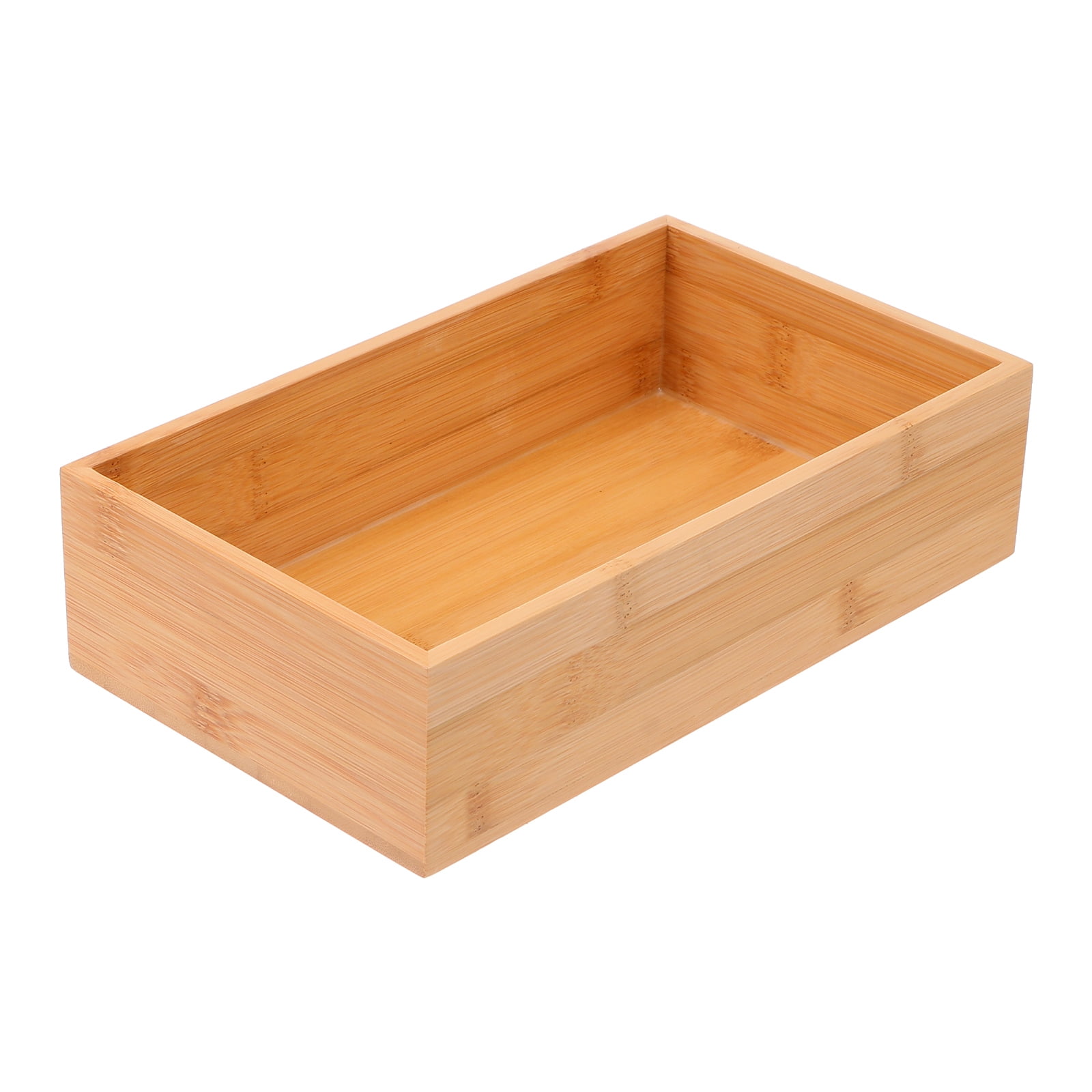 OULII Bamboo Tableware Storage Box Khaki 1Pack 9.4X5.5X2.4In - Walmart.com