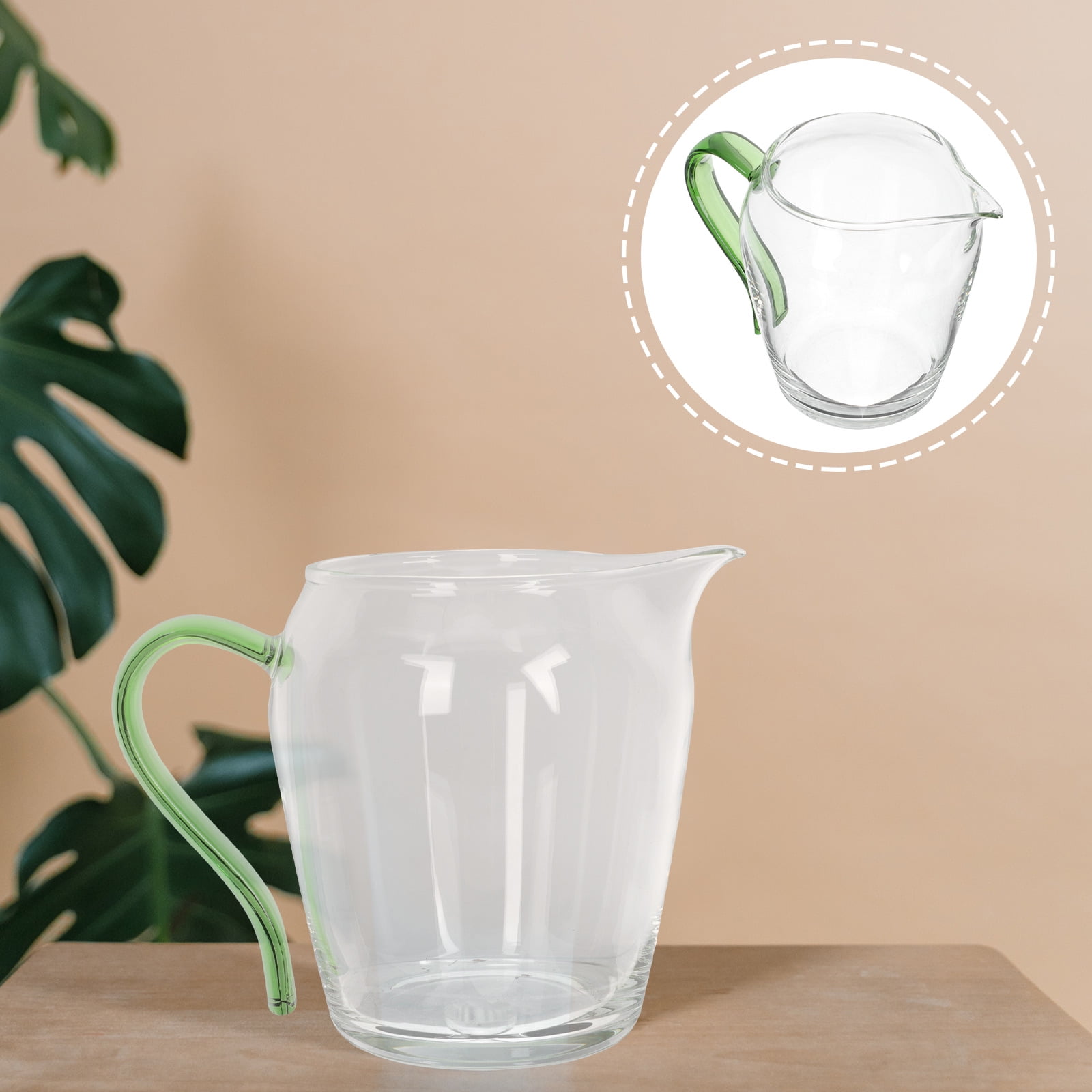 OULII 1Pack Tea Dispenser Cup High Borosilicate Glass Round with Side ...