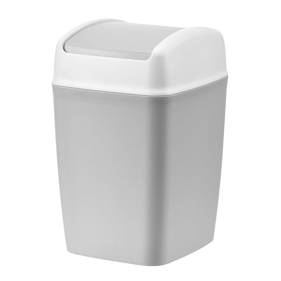 OULII 1Pack Trash Container Square Hips Material Bathroom Trash Can ...