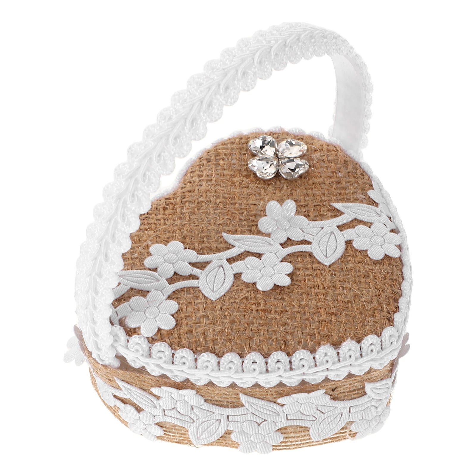 OULII Wedding Jute Ring Box, Multi-Color, Decorative Keepsake, Elegant ...