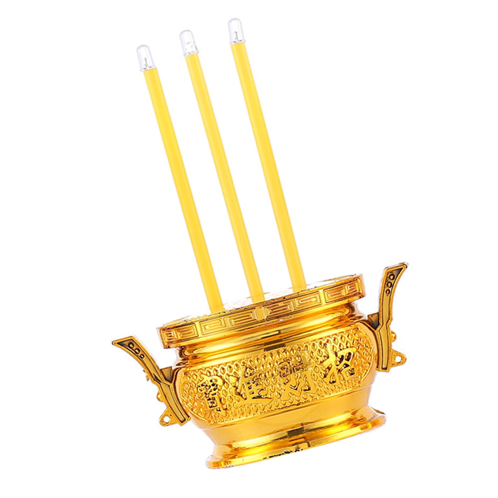 OULII 1Pack Yellow Led Buddha Censer Practical Electronic Incense ...
