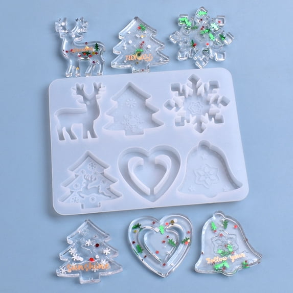 OULII White Flexible Silicone Mold for Pendant Crafting, High ...