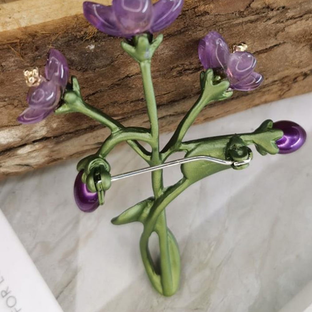 OULII Alloy Plastic Brooch Assorted Color 1Pc 2.6x2.2x0.2In - Walmart.com