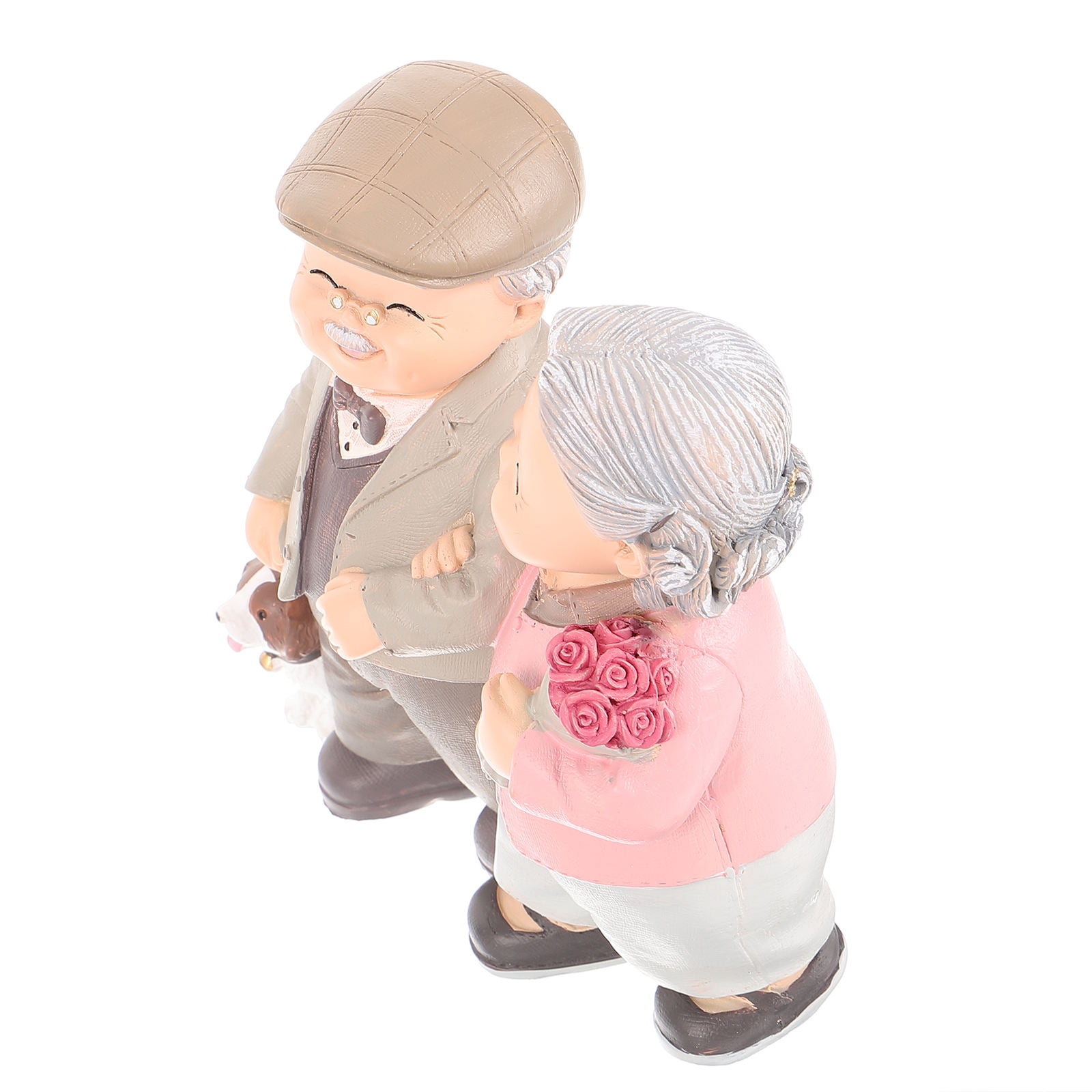 OULII 1Pcs Figurine Elderly Couple for Home Decor Gentle and Simple ...