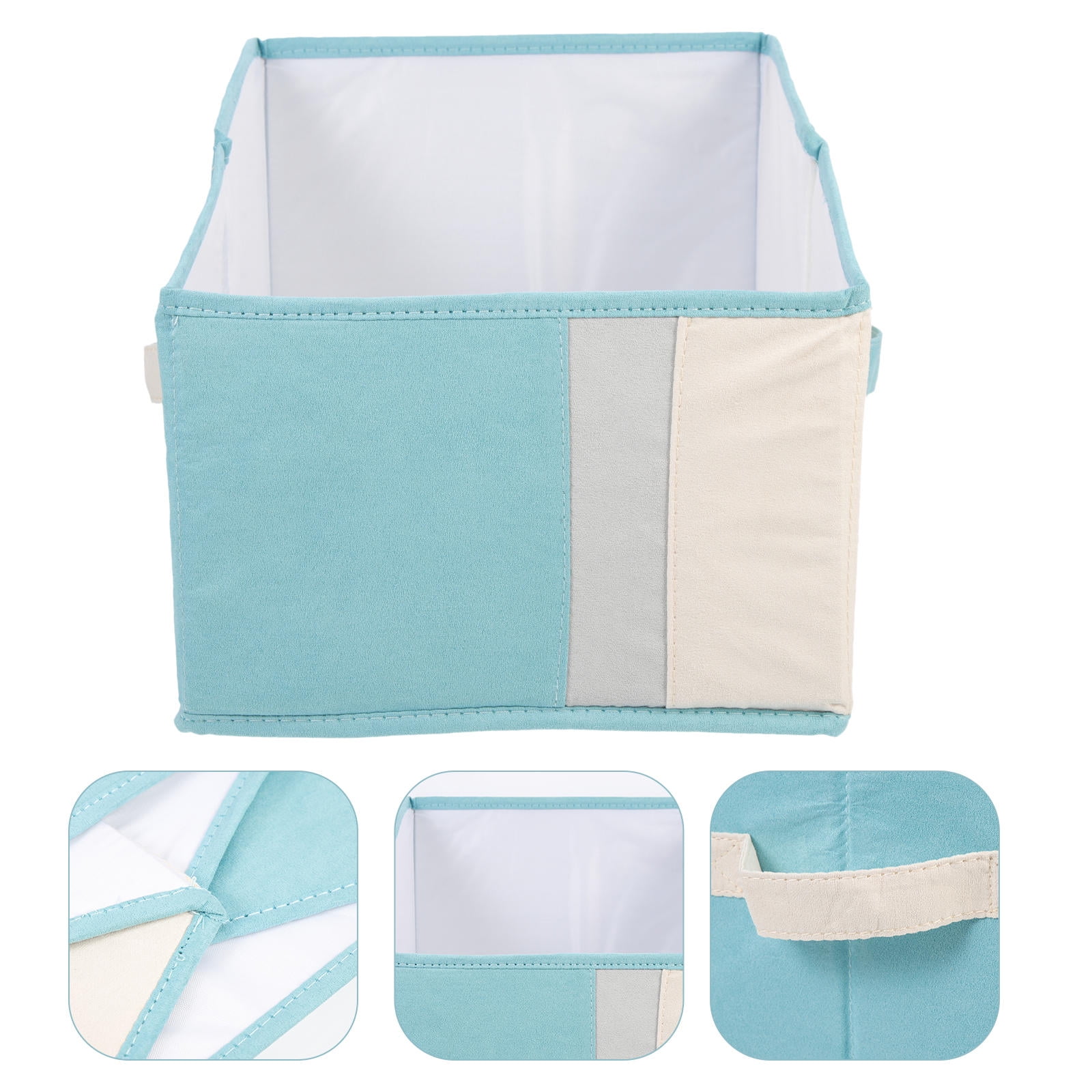 OULII 1Pcs Trapezoidal Blue Cloth Storage Container for Clothes and ...