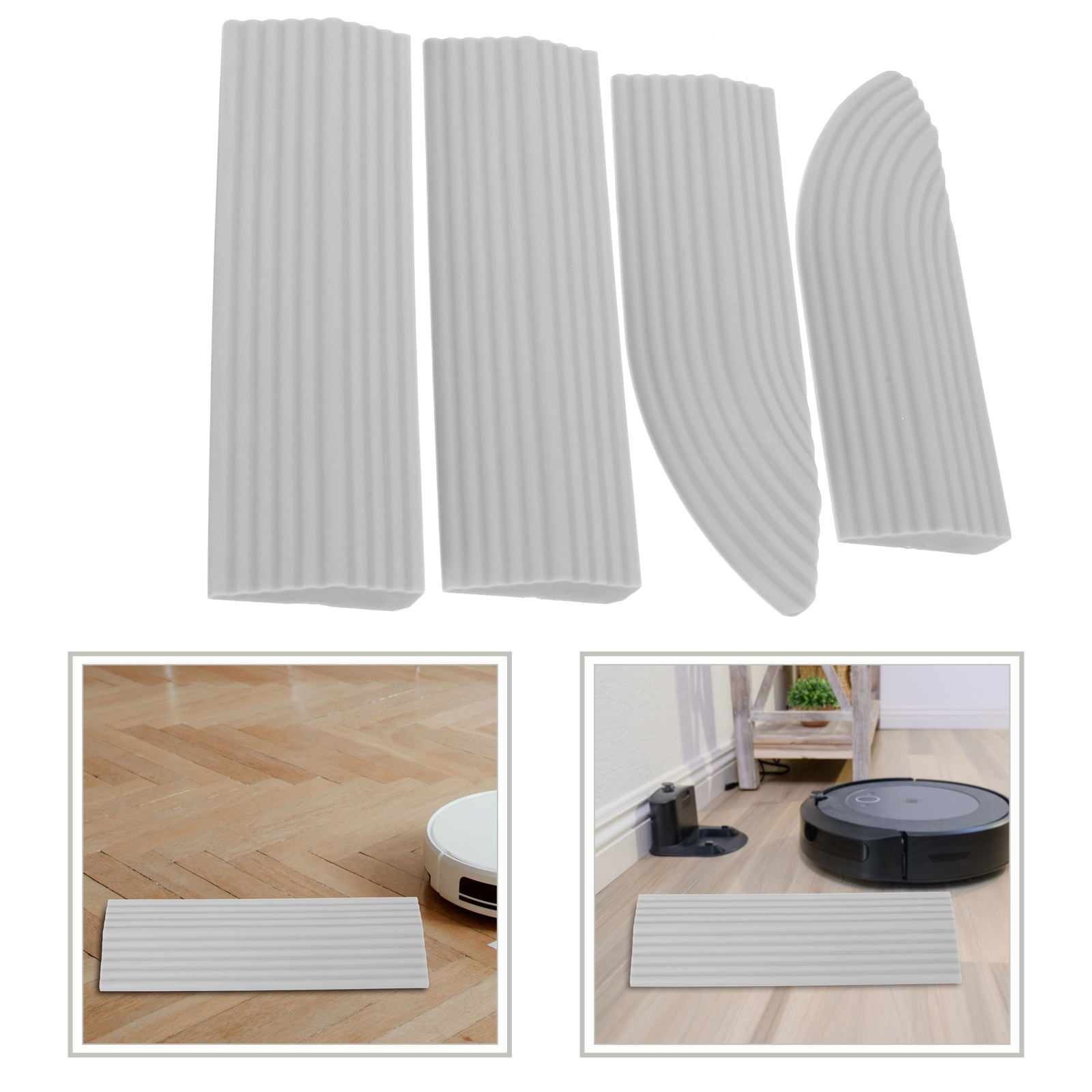 OULII 1Set Indoor Steps Grey Triangle Rubber Ramp for Crossing 6.76X2 ...
