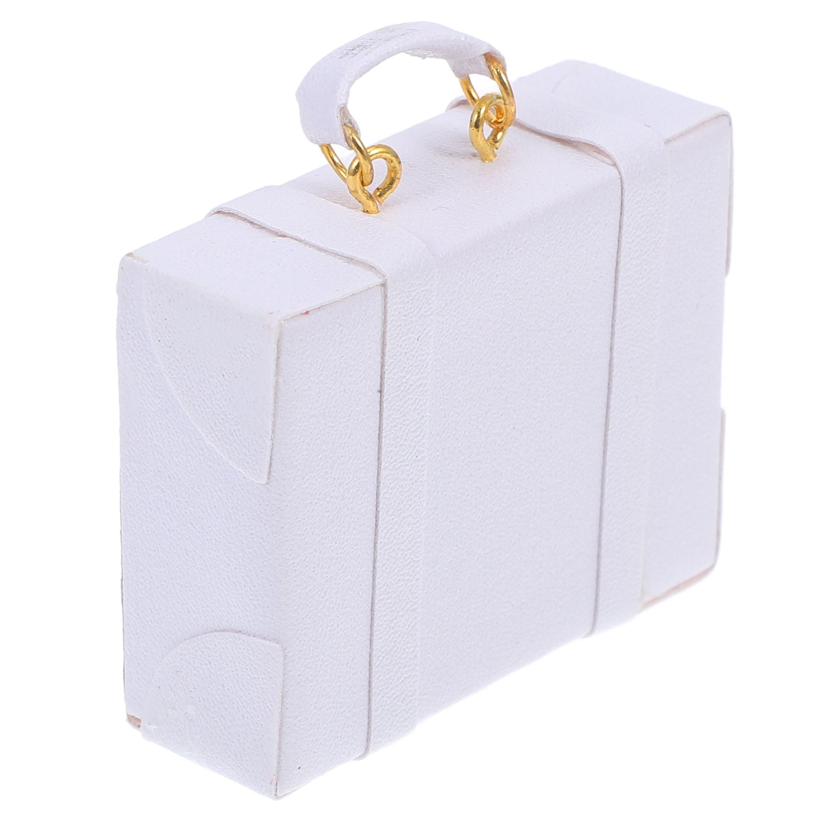 OULII 1Set Miniature Suitcase for Mini House and Doll House in White ...