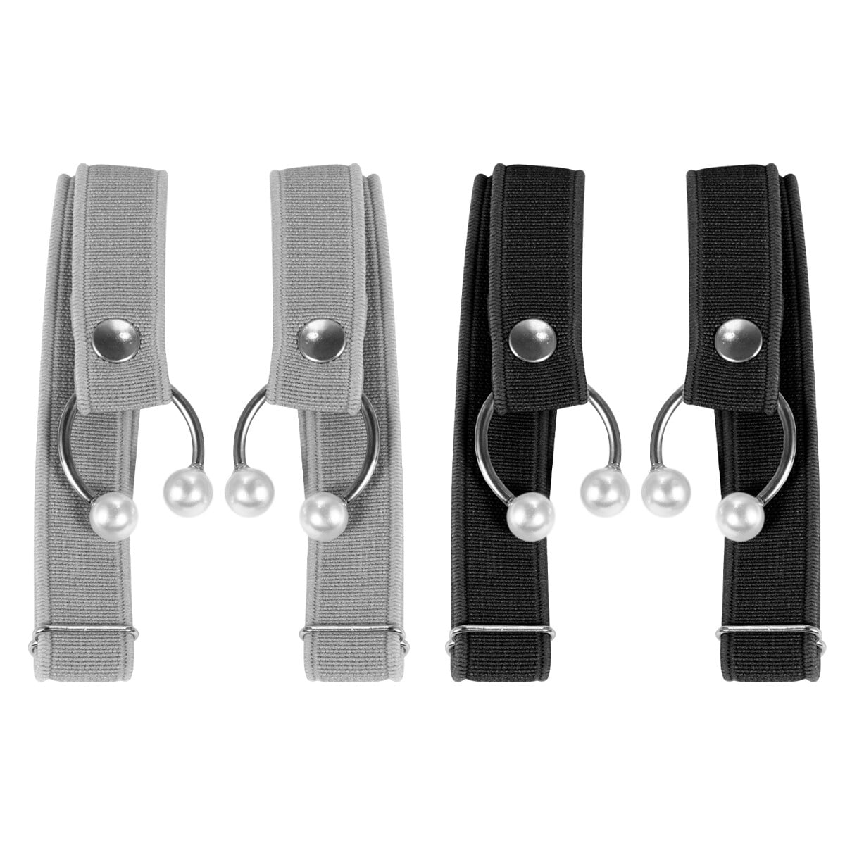 OULII 2 Pairs Elastic Anti Loose Shoelace High Heel Straps Gray Chic ...