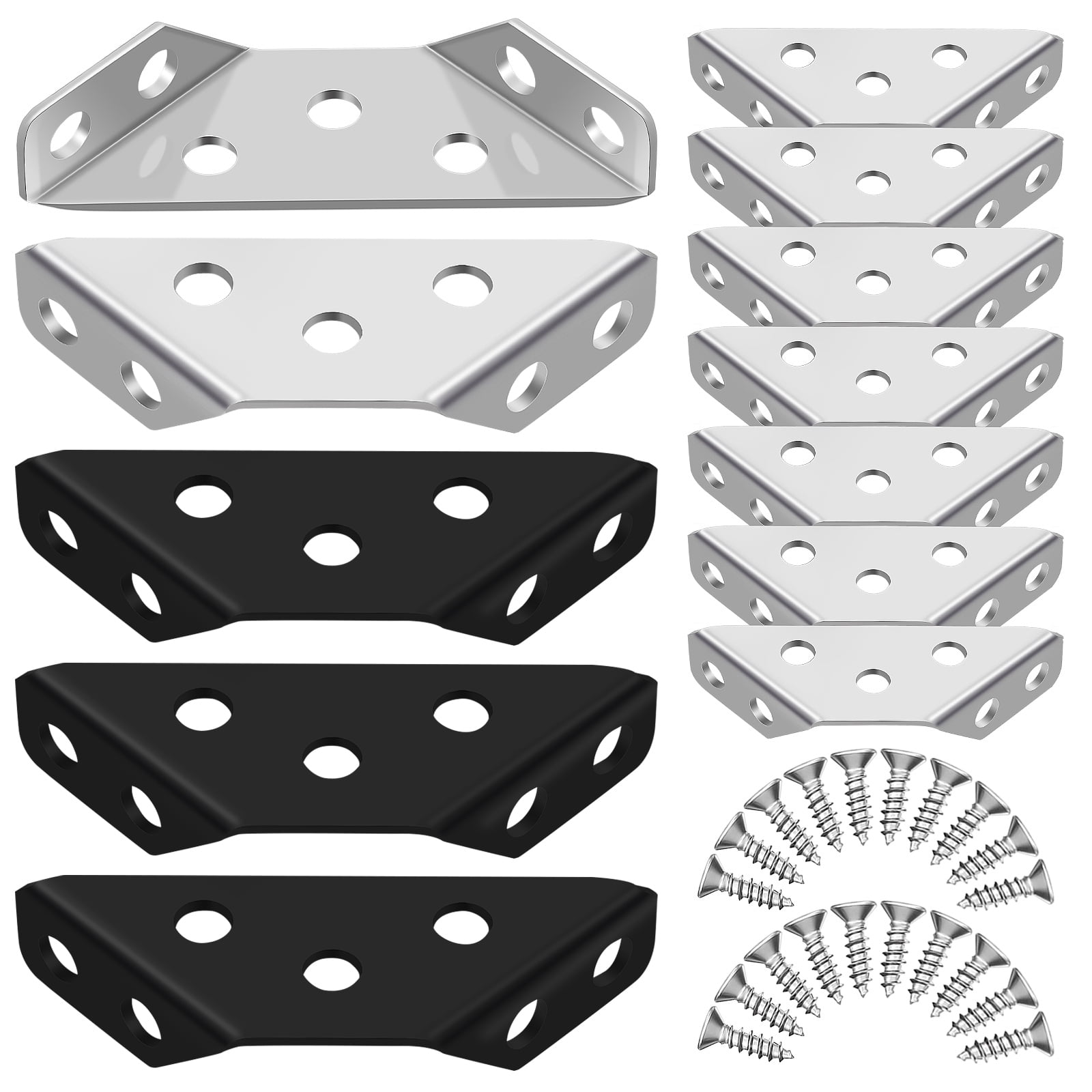 OULII 20Pcs Angle Brackets for Wood Furniture Reinforcement and Corner ...