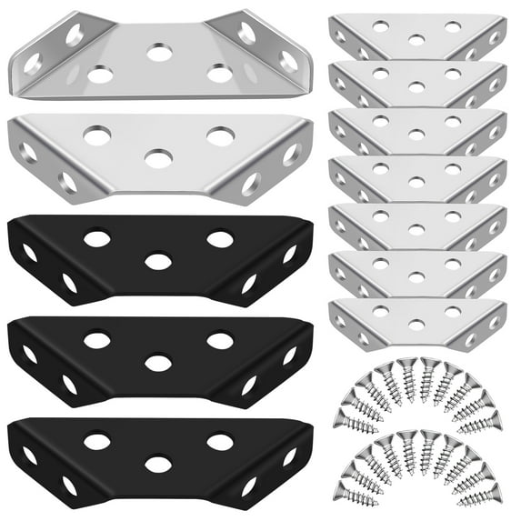 OULII 20Pcs Angle Brackets for Wood Furniture Reinforcement and Corner ...