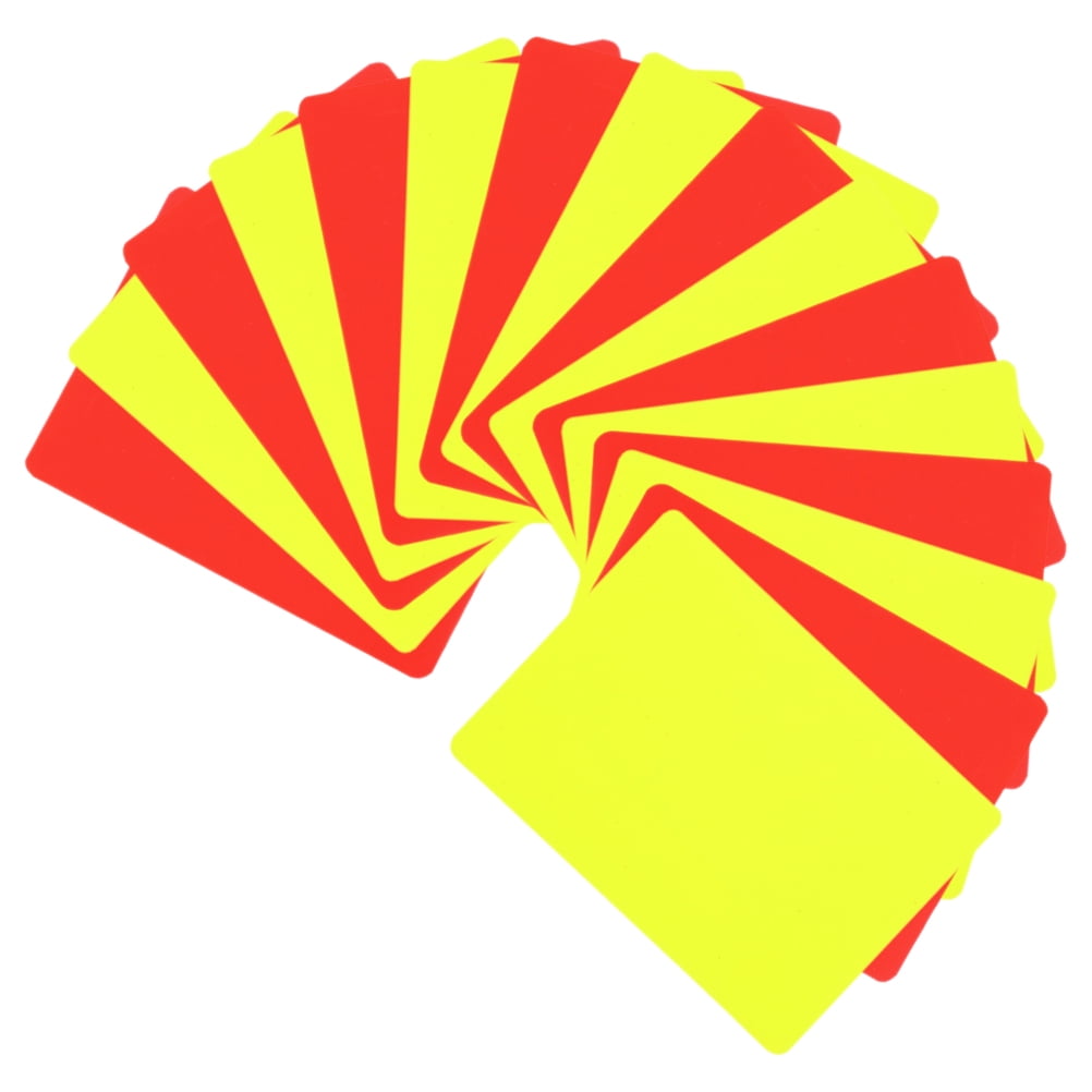 OULII Referee Red Yellow Cards PVC Lightweight Water-Resistant High ...