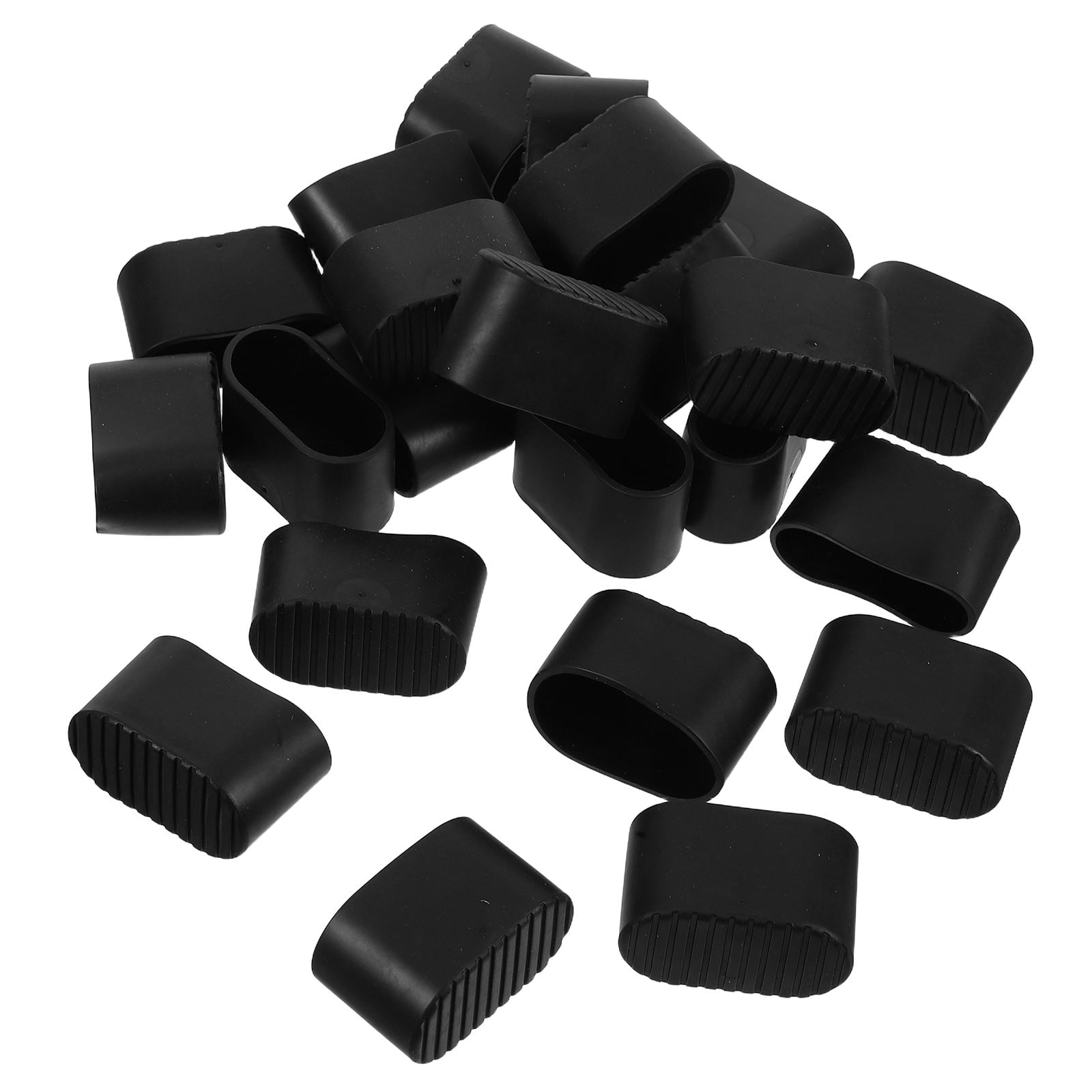 OULII 24Pcs Oval Rubber Leg Caps Chair Protector Covers Floor Pads for ...